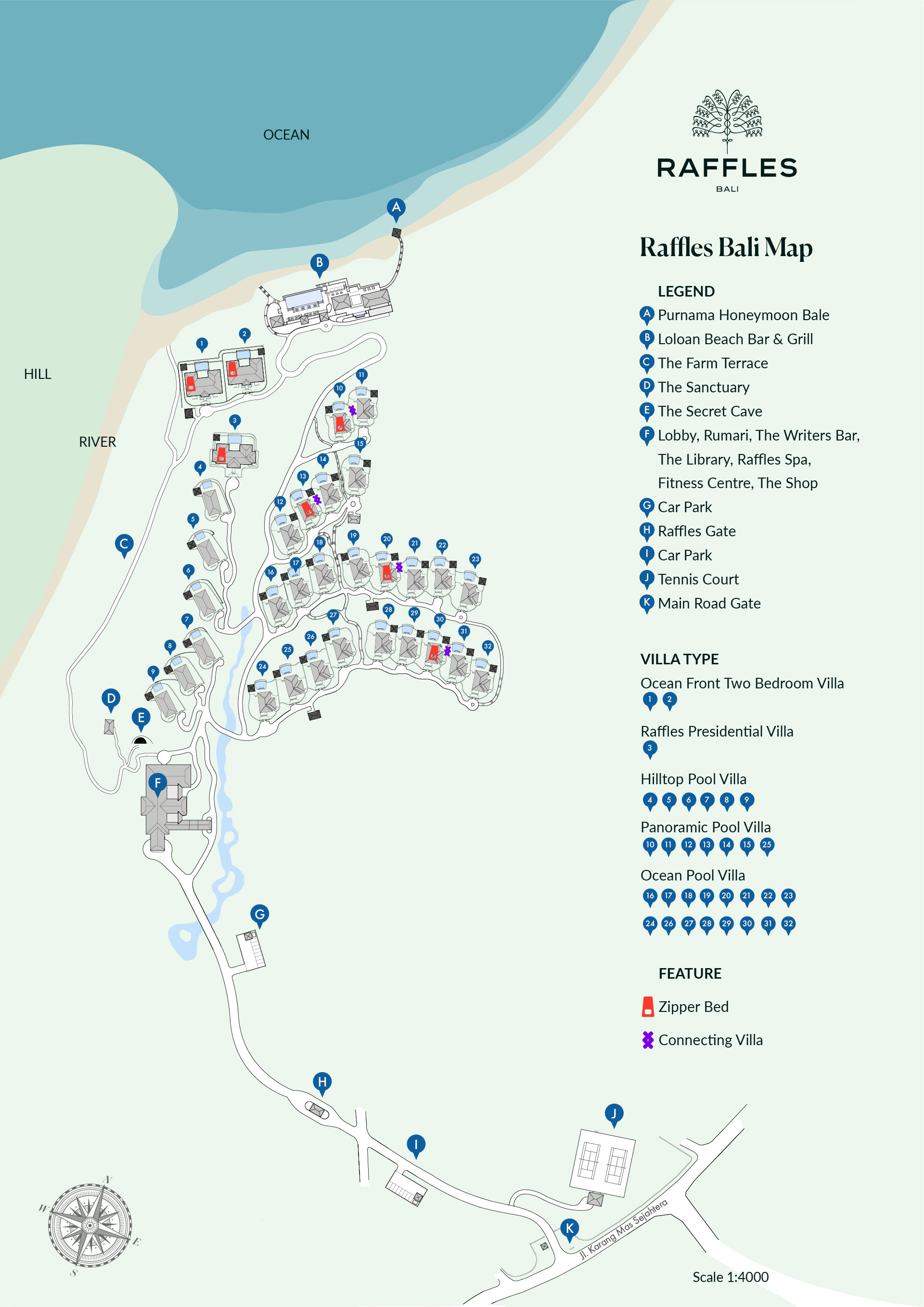 Resort Map | My Hotel | Raffles Bali